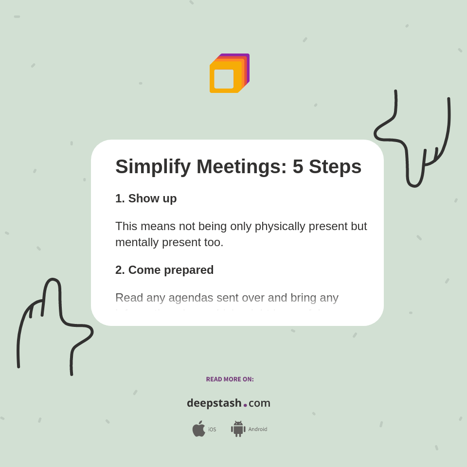 Simplify Meetings: 5 Steps - Deepstash