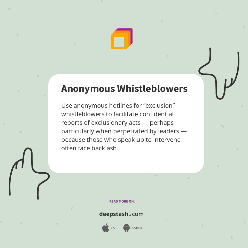 Anonymous Whistleblowers - Deepstash