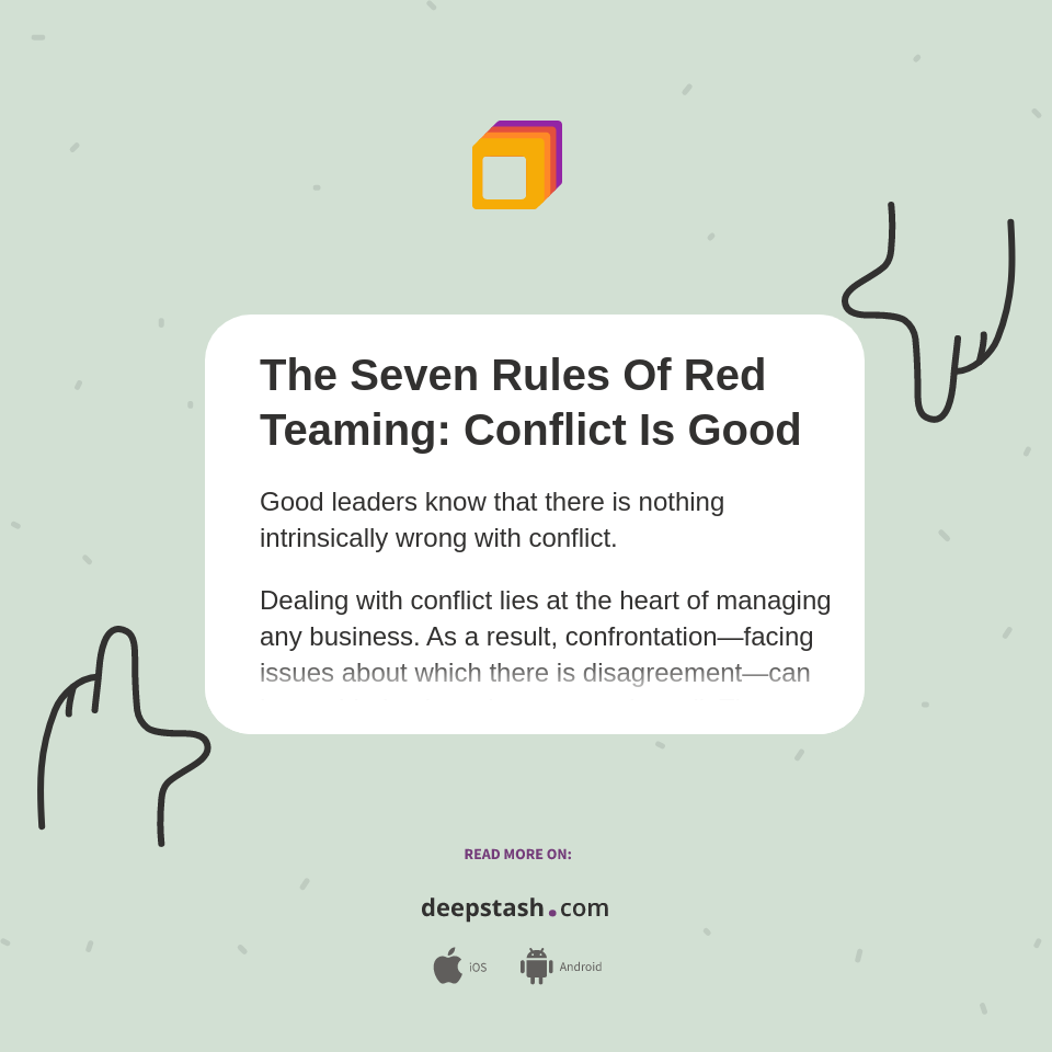 The Seven Rules Of Red Teaming: Conflict Is Good - Deepstash
