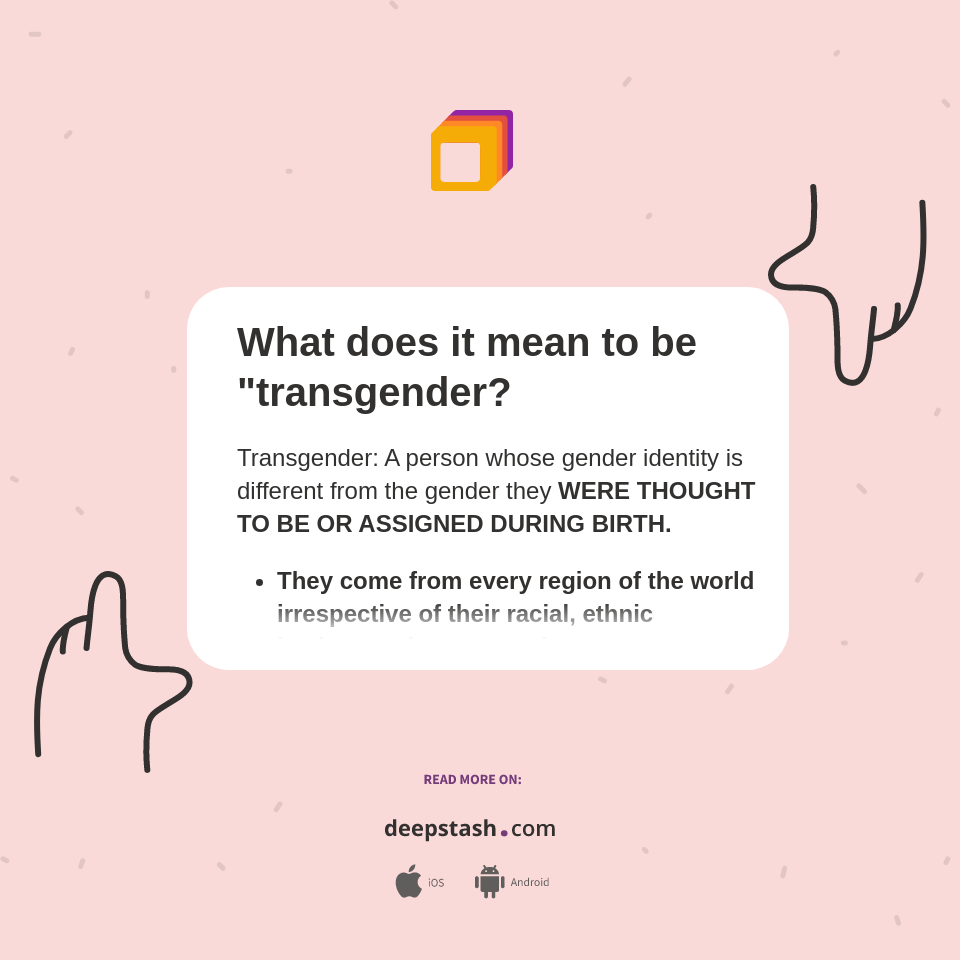 What does it mean to be "transgender? - Deepstash
