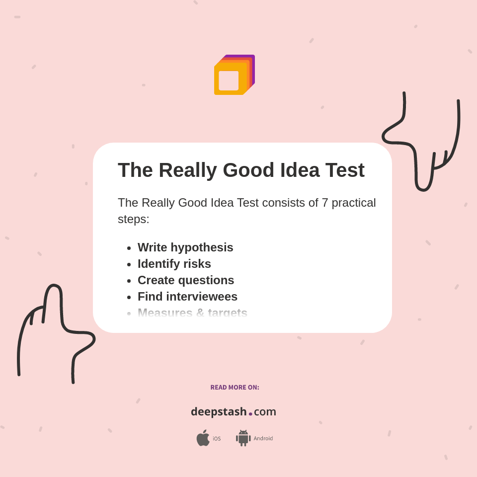The Really Good Idea Test - Deepstash