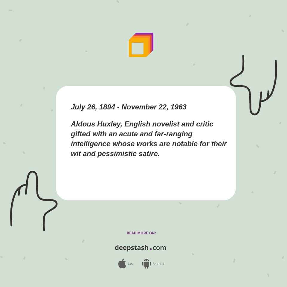 July 26, 1894 - November 22, 1963... - Deepstash
