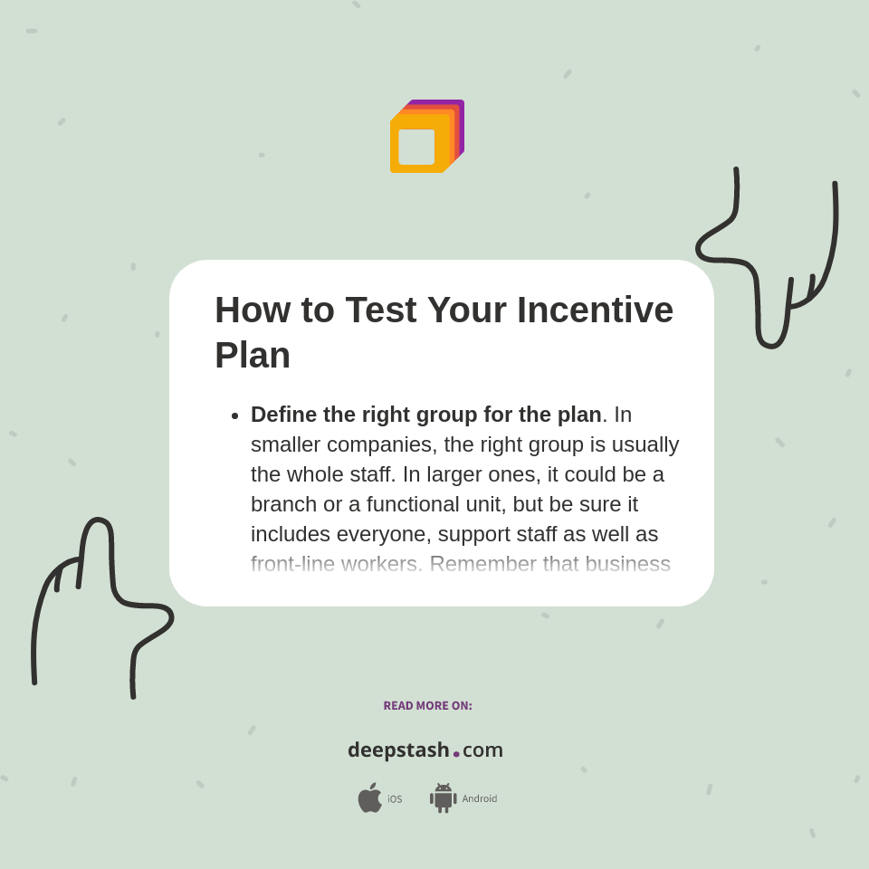How to Test Your Incentive Plan - Deepstash