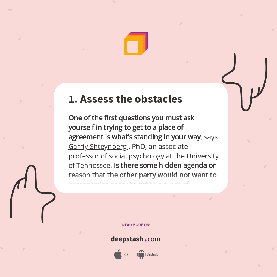 1. Assess the obstacles - Deepstash