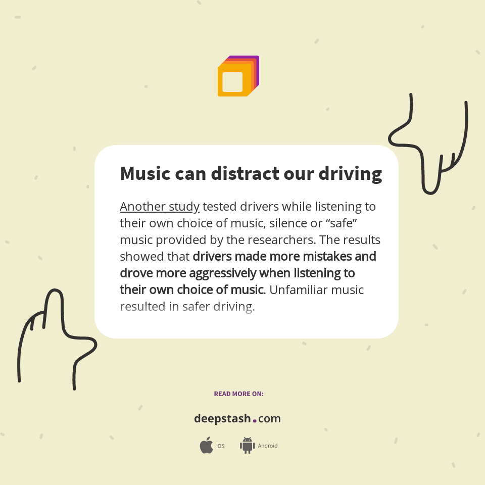 Music can distract our driving - Deepstash