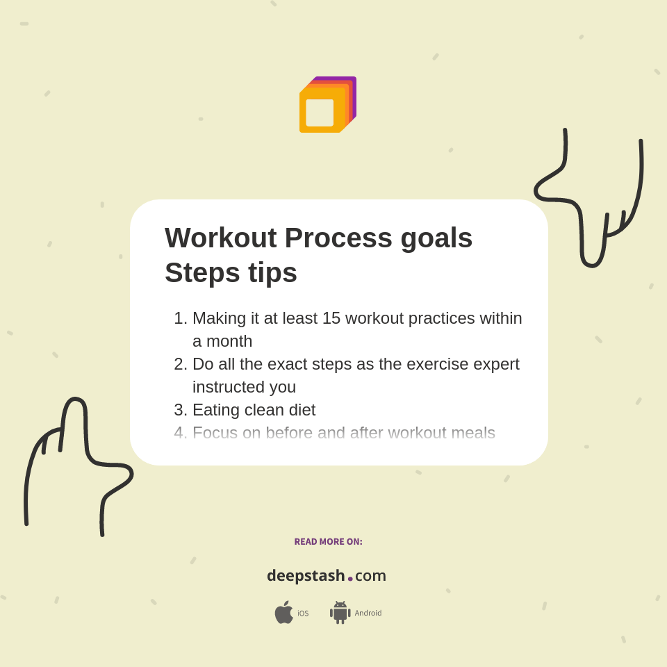 Workout Process goals Steps tips - Deepstash
