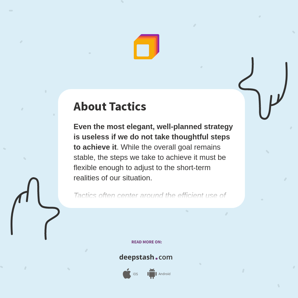 About Tactics - Deepstash