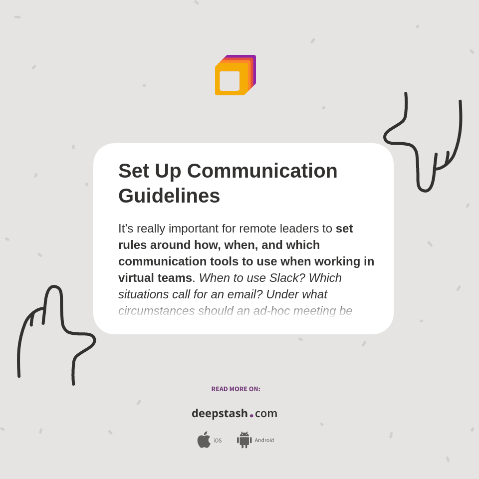 Set Up Communication Guidelines - Deepstash
