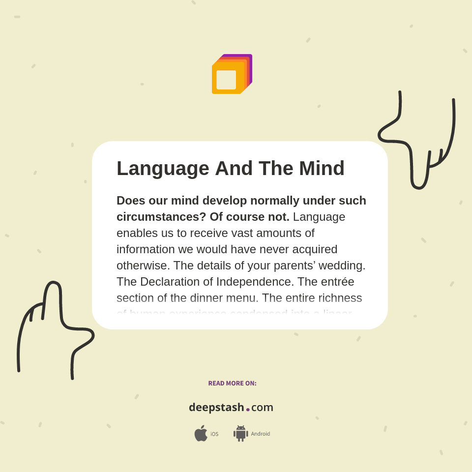 Language And The Mind - Deepstash