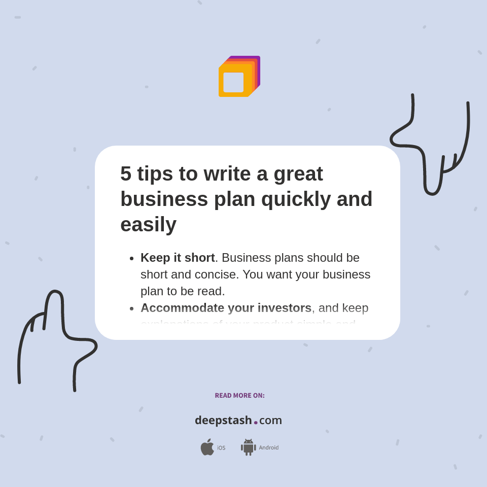 5 tips to write a great business plan quickly and easily - Deepstash