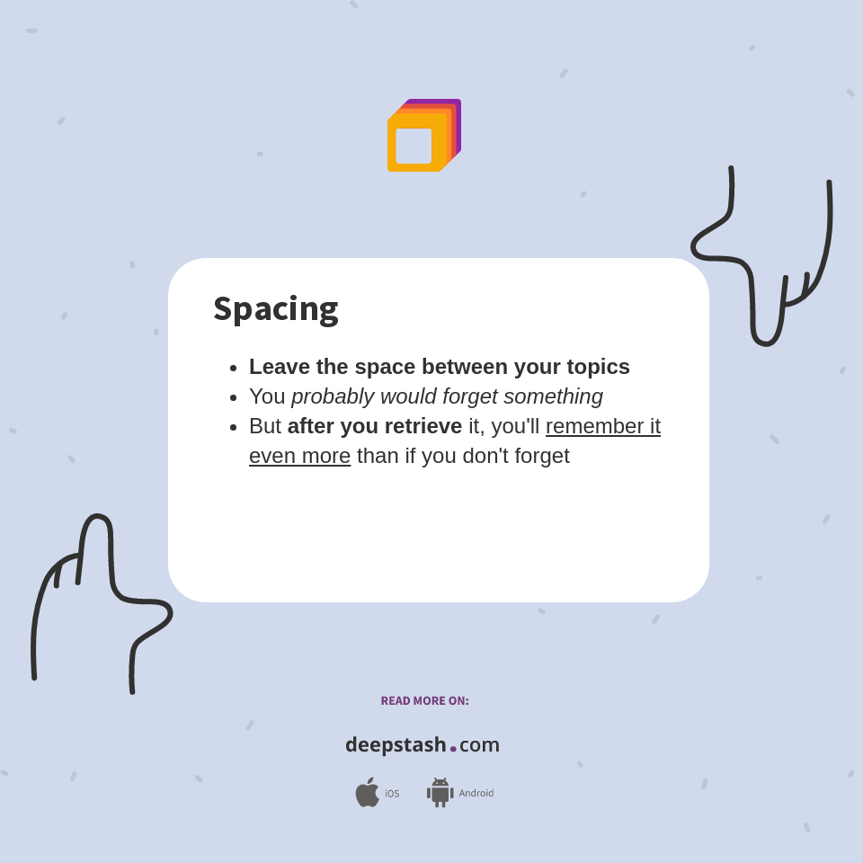 Spacing - Deepstash