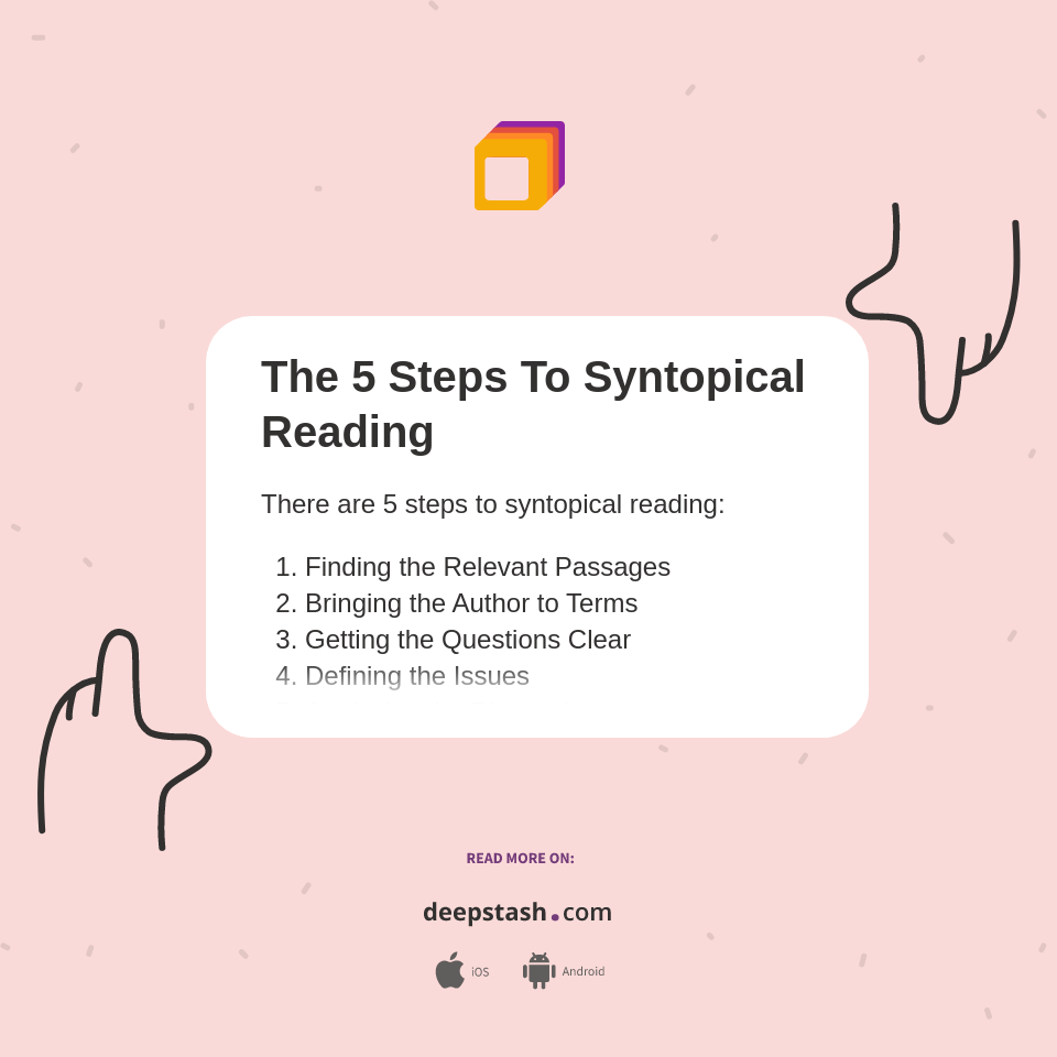 The 5 Steps To Syntopical Reading - Deepstash