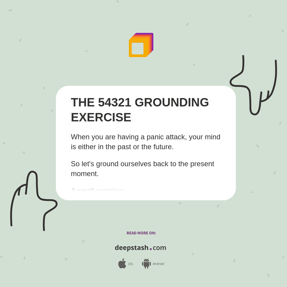 THE 54321 GROUNDING EXERCISE - Deepstash