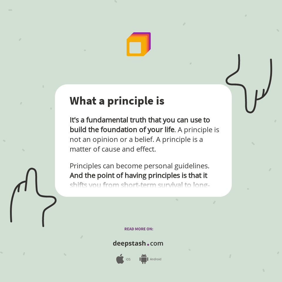What a principle is - Deepstash