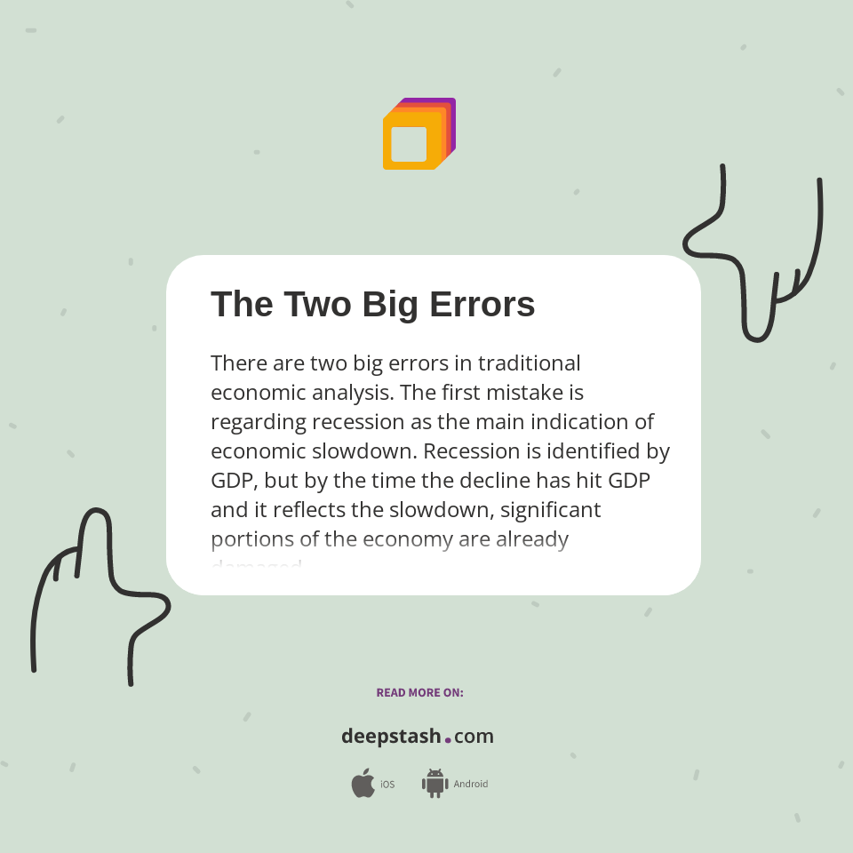The Two Big Errors - Deepstash