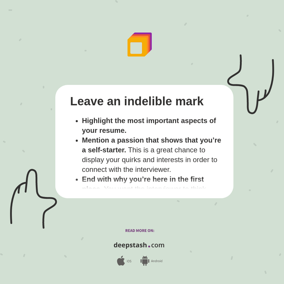 Leave an indelible mark - Deepstash