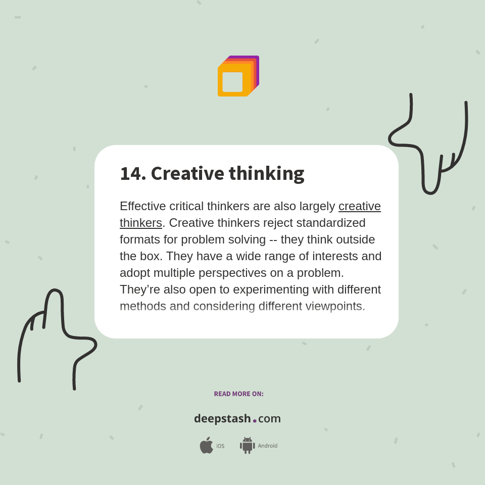 14. Creative thinking - Deepstash