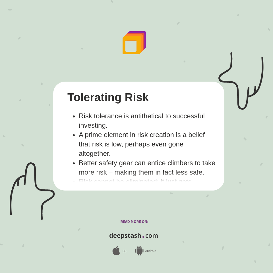 Tolerating Risk - Deepstash