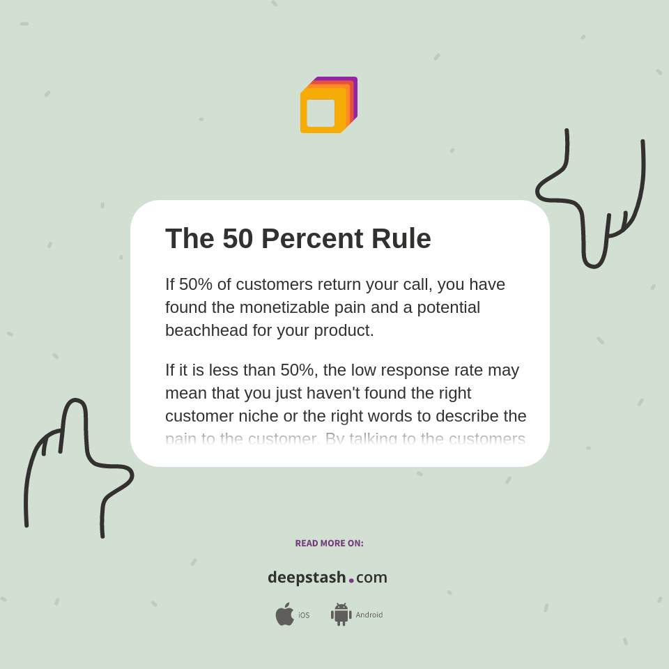 The 50 Percent Rule - Deepstash