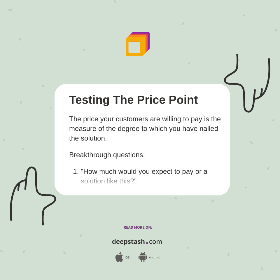 Testing The Price Point - Deepstash