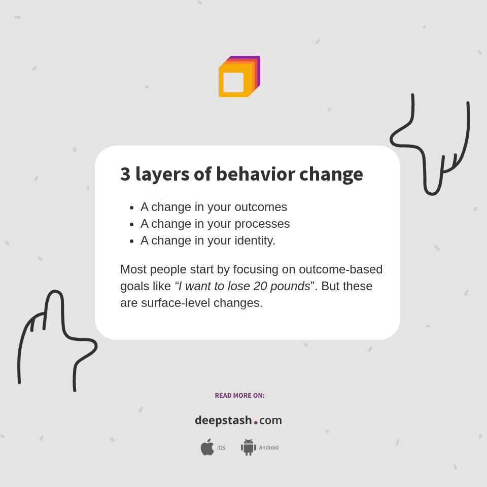3 layers of behavior change - Deepstash