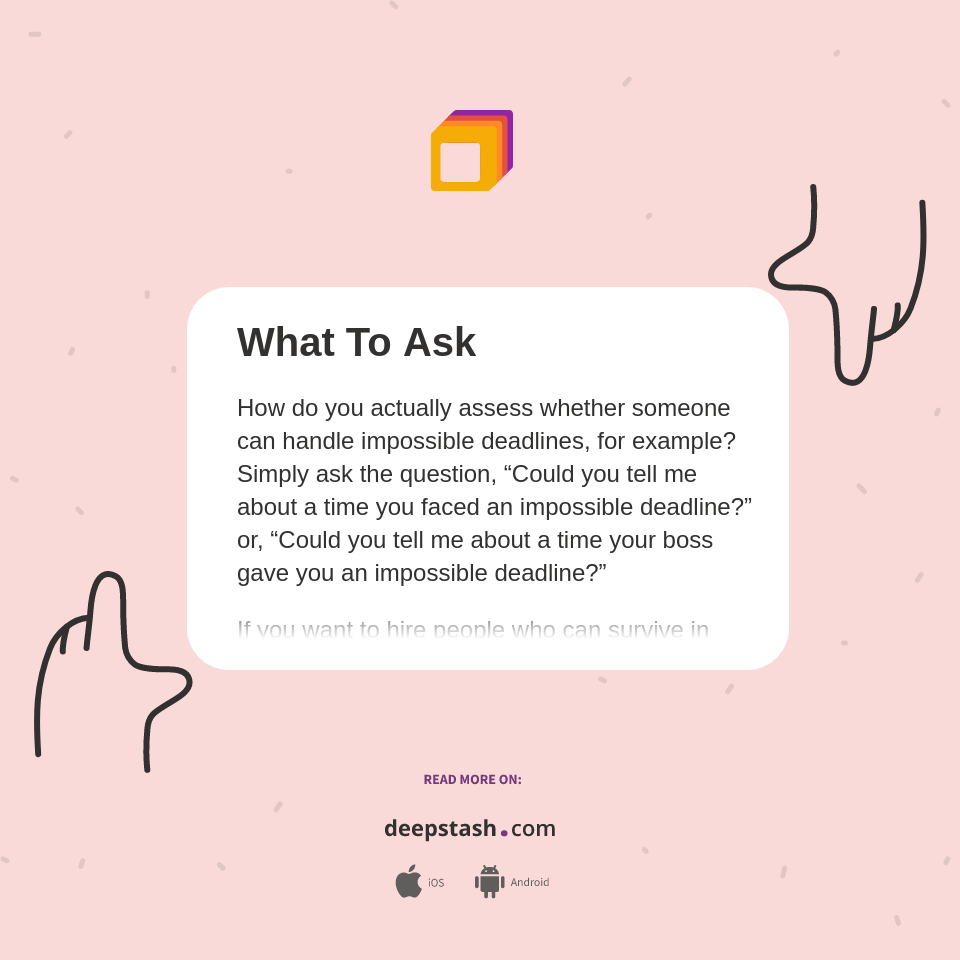 What To Ask - Deepstash