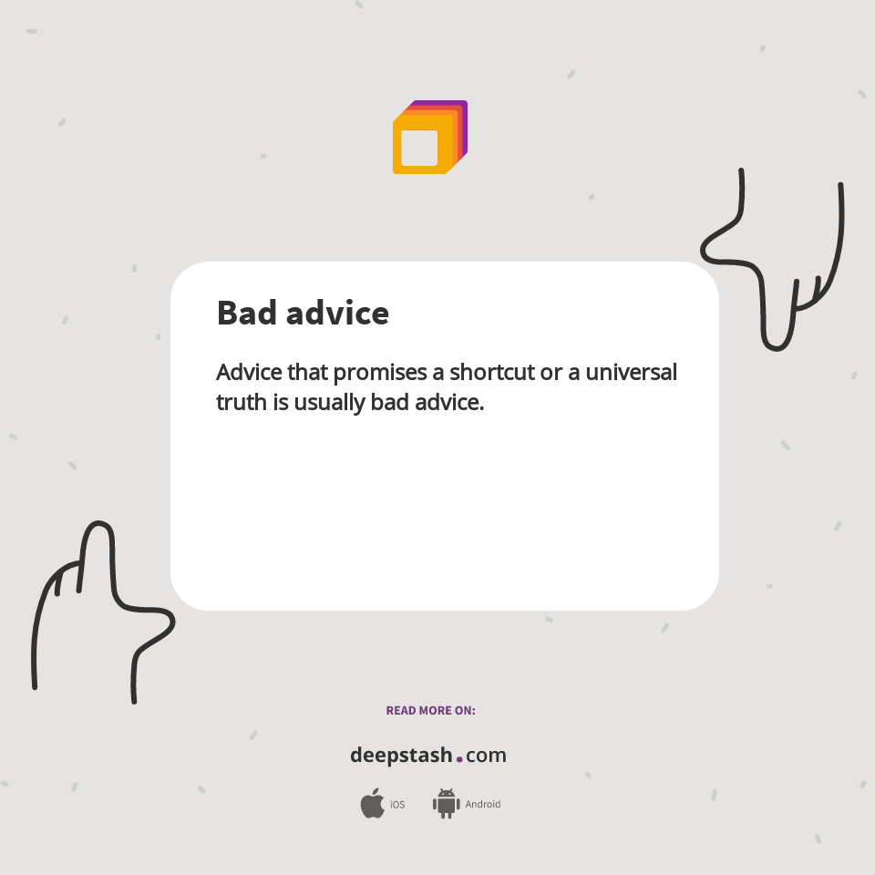 Bad Advice Deepstash bad-advice-deepstash