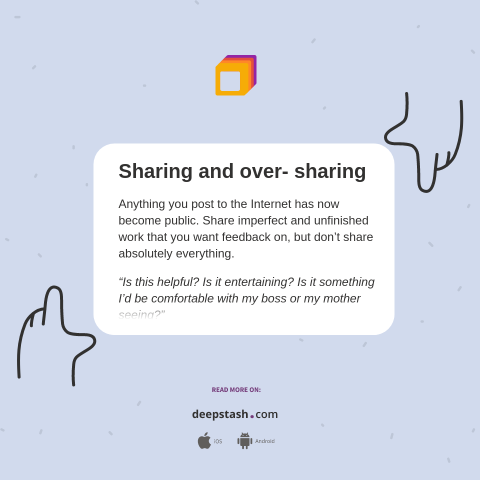 Sharing and over- sharing - Deepstash