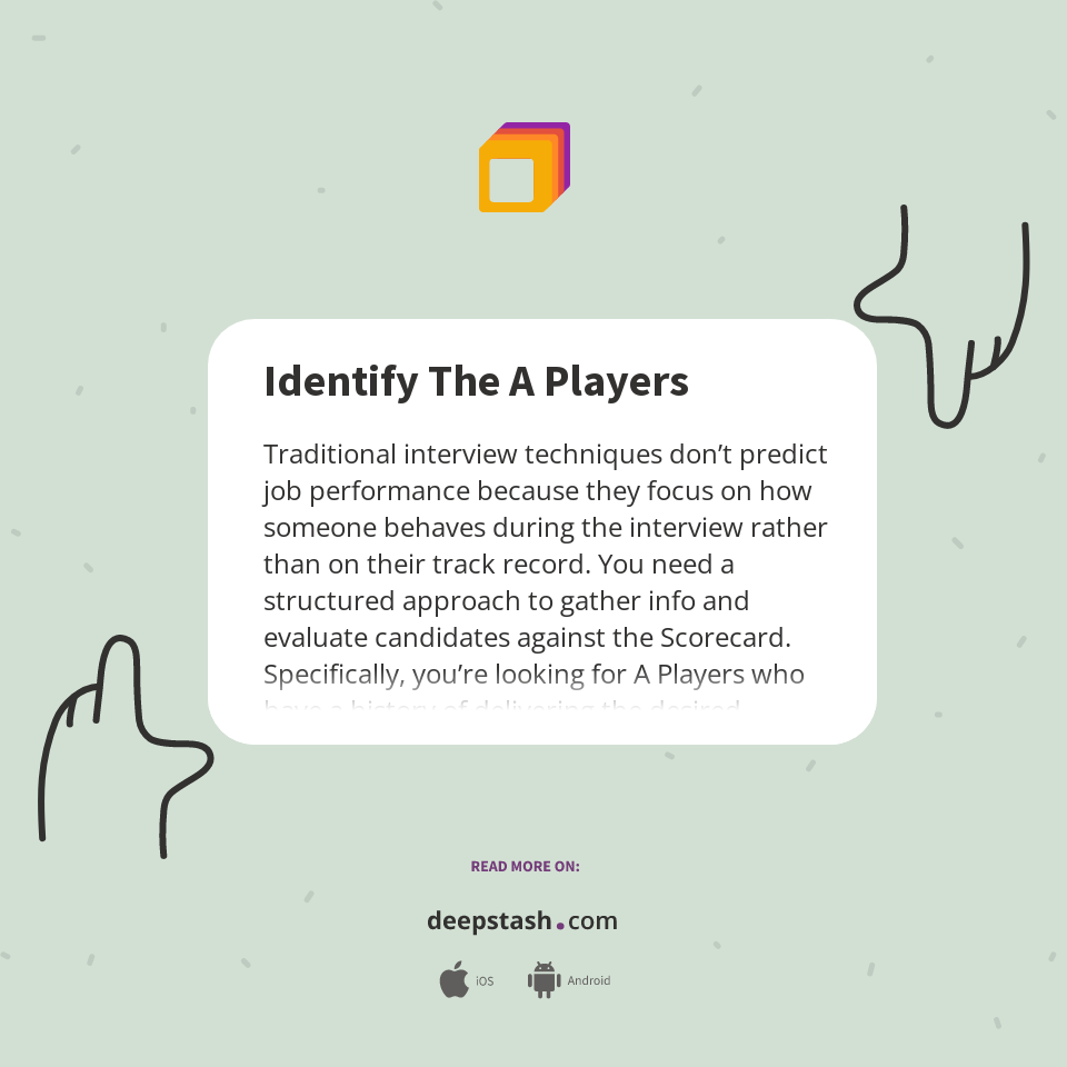 Identify The A Players - Deepstash