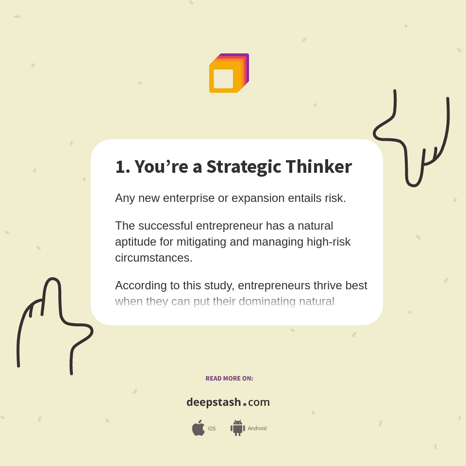 1. You’re a Strategic Thinker - Deepstash