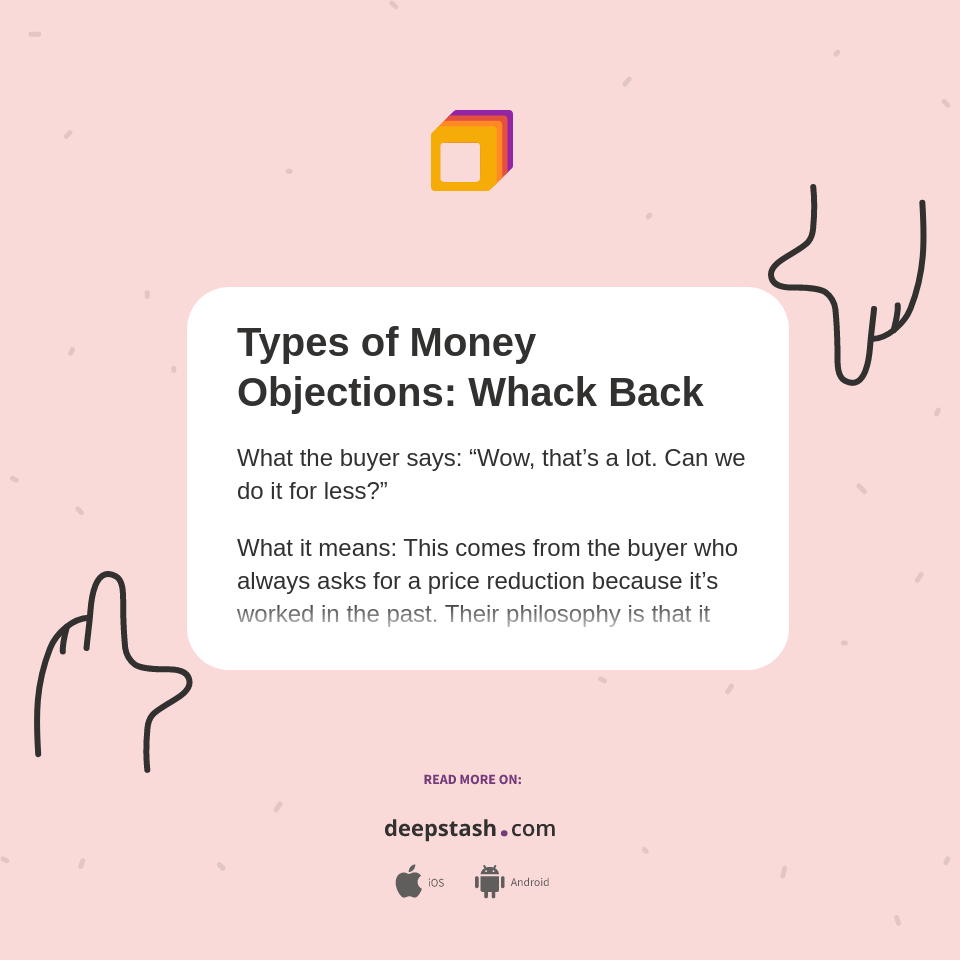 Types of Money Objections: Whack Back - Deepstash