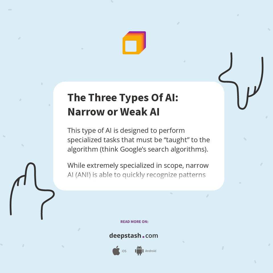 The Three Types Of AI: Narrow or Weak AI - Deepstash