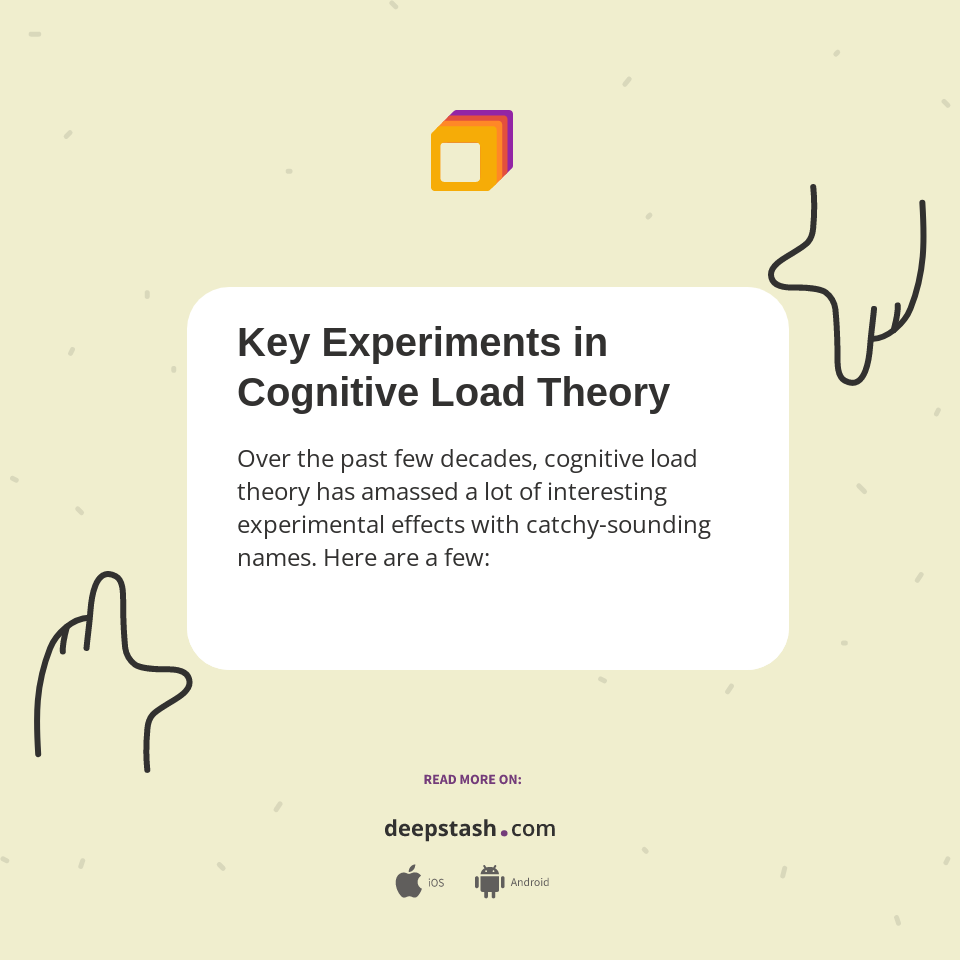 Key Experiments in Cognitive Load Theory - Deepstash