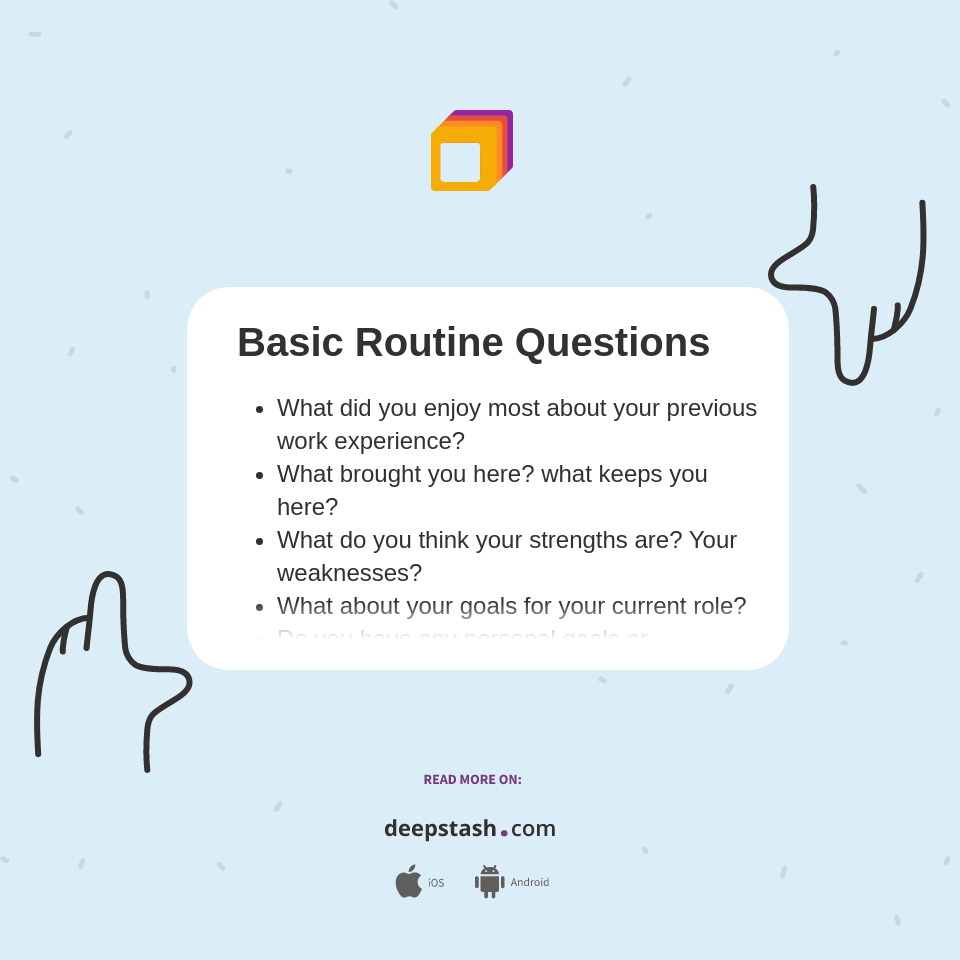 Basic Routine Questions - Deepstash