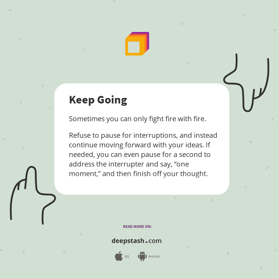Keep Going - Deepstash