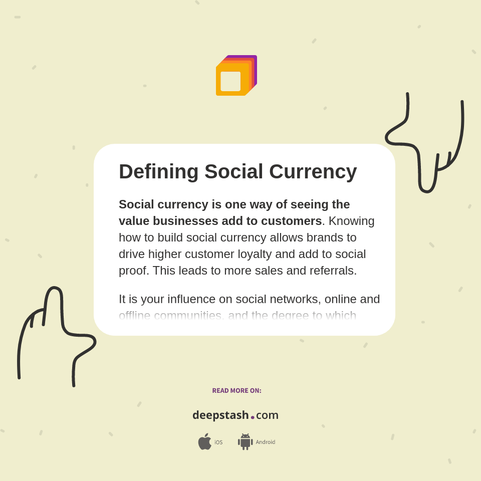 Defining Social Currency - Deepstash