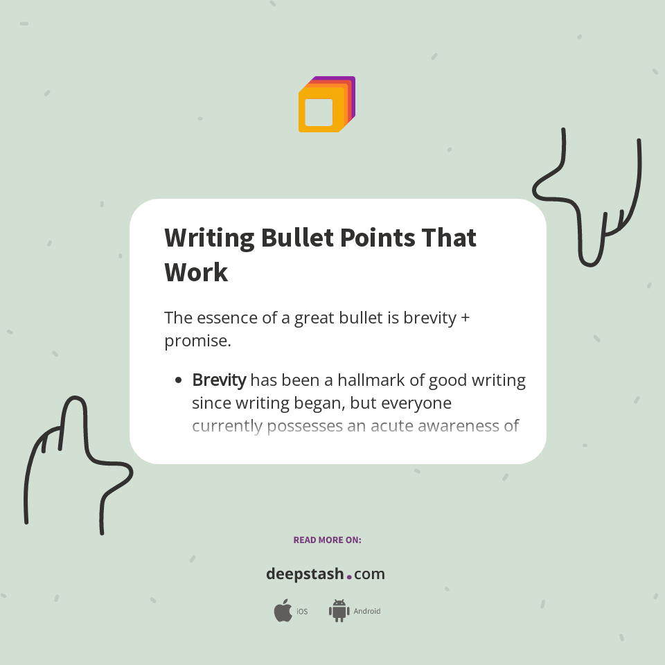 Writing Bullet Points That Work - Deepstash