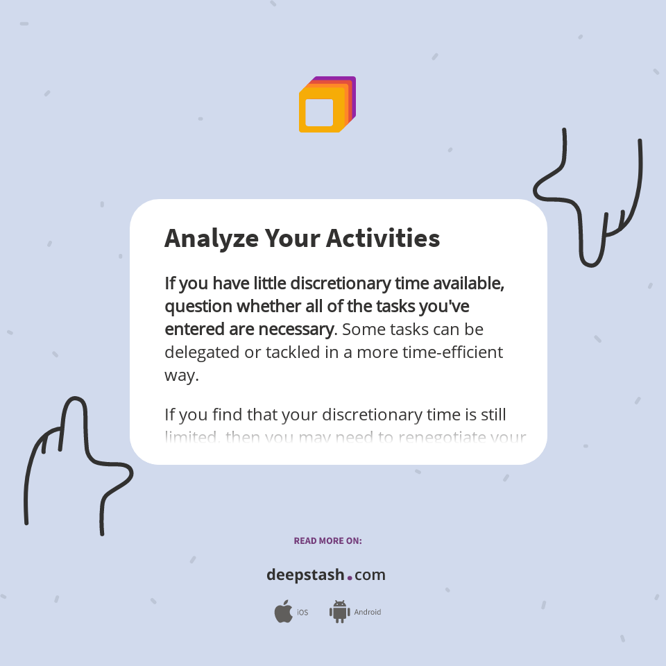 Analyze Your Activities - Deepstash