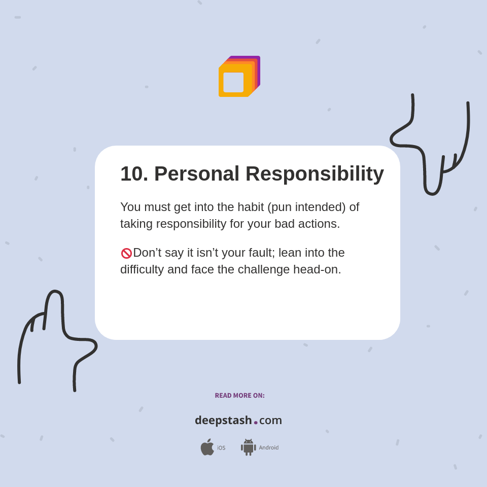 10. Personal Responsibility - Deepstash