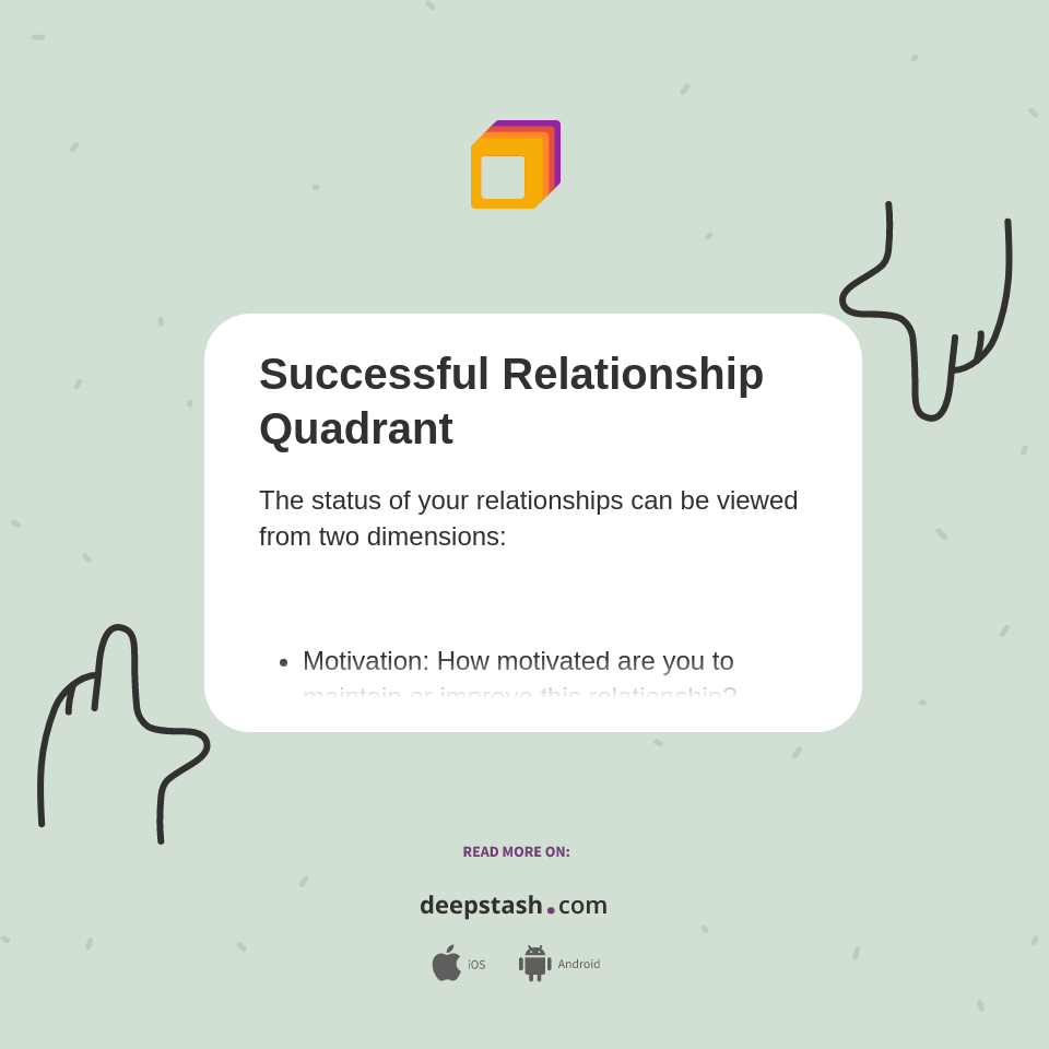 Successful Relationship Quadrant - Deepstash