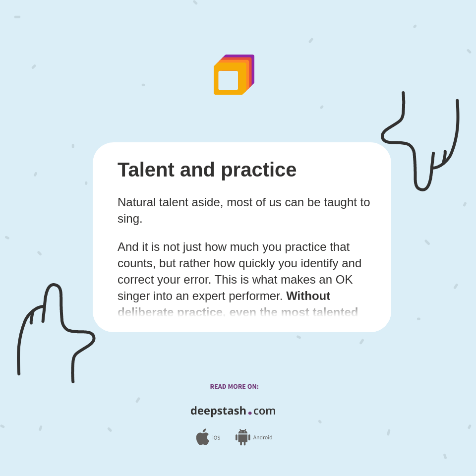 Talent and practice - Deepstash