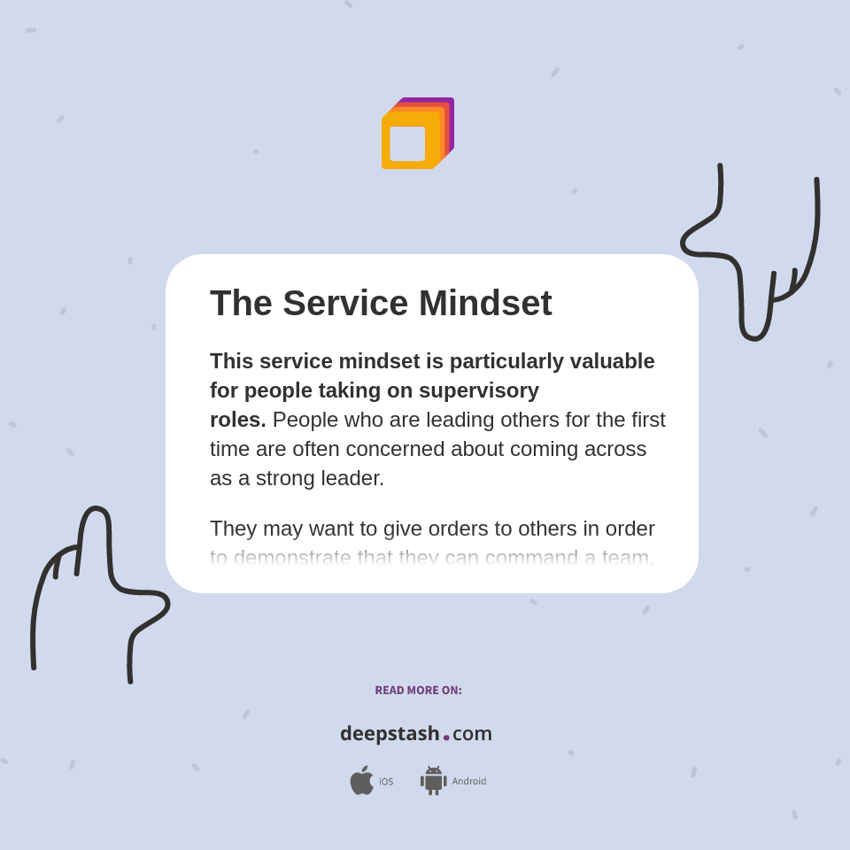 The Service Mindset - Deepstash