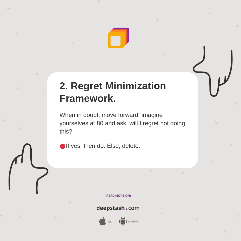 2. Regret Minimization Framework. - Deepstash