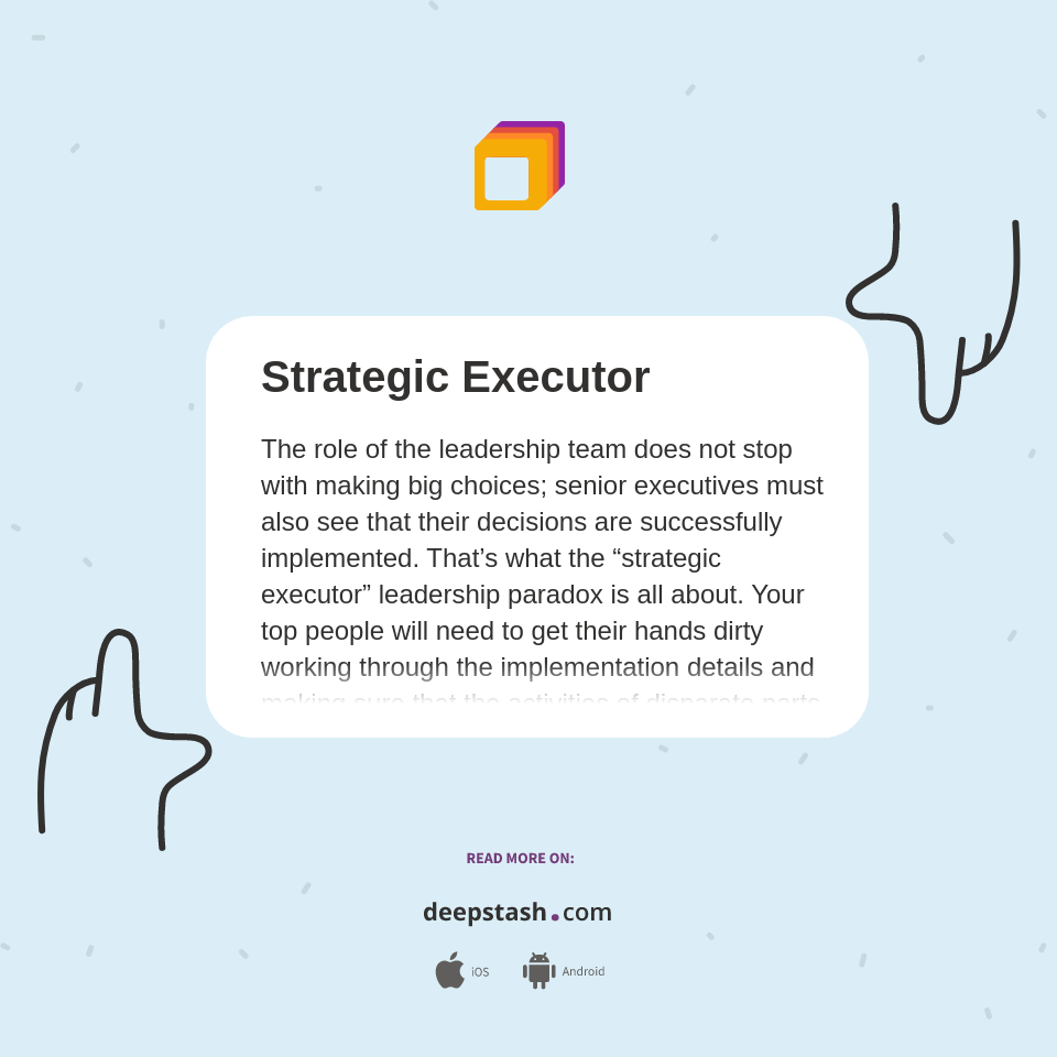 Strategic Executor - Deepstash