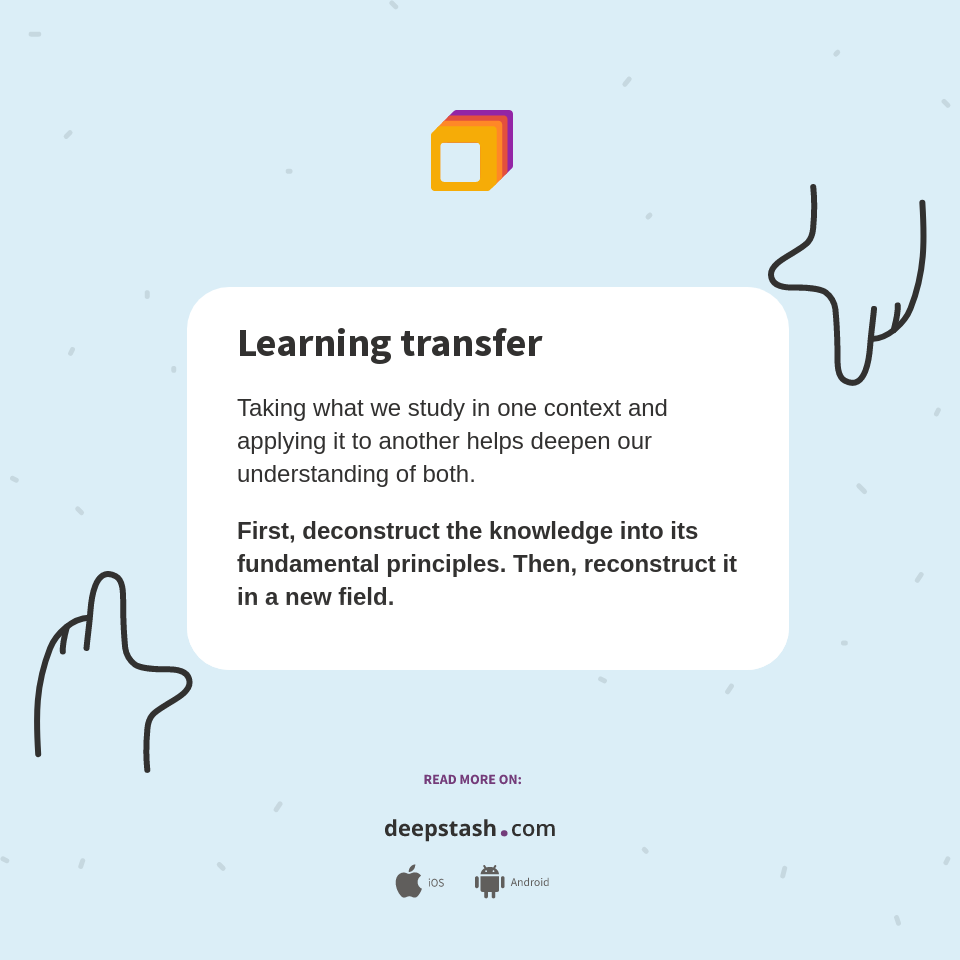 Learning transfer - Deepstash