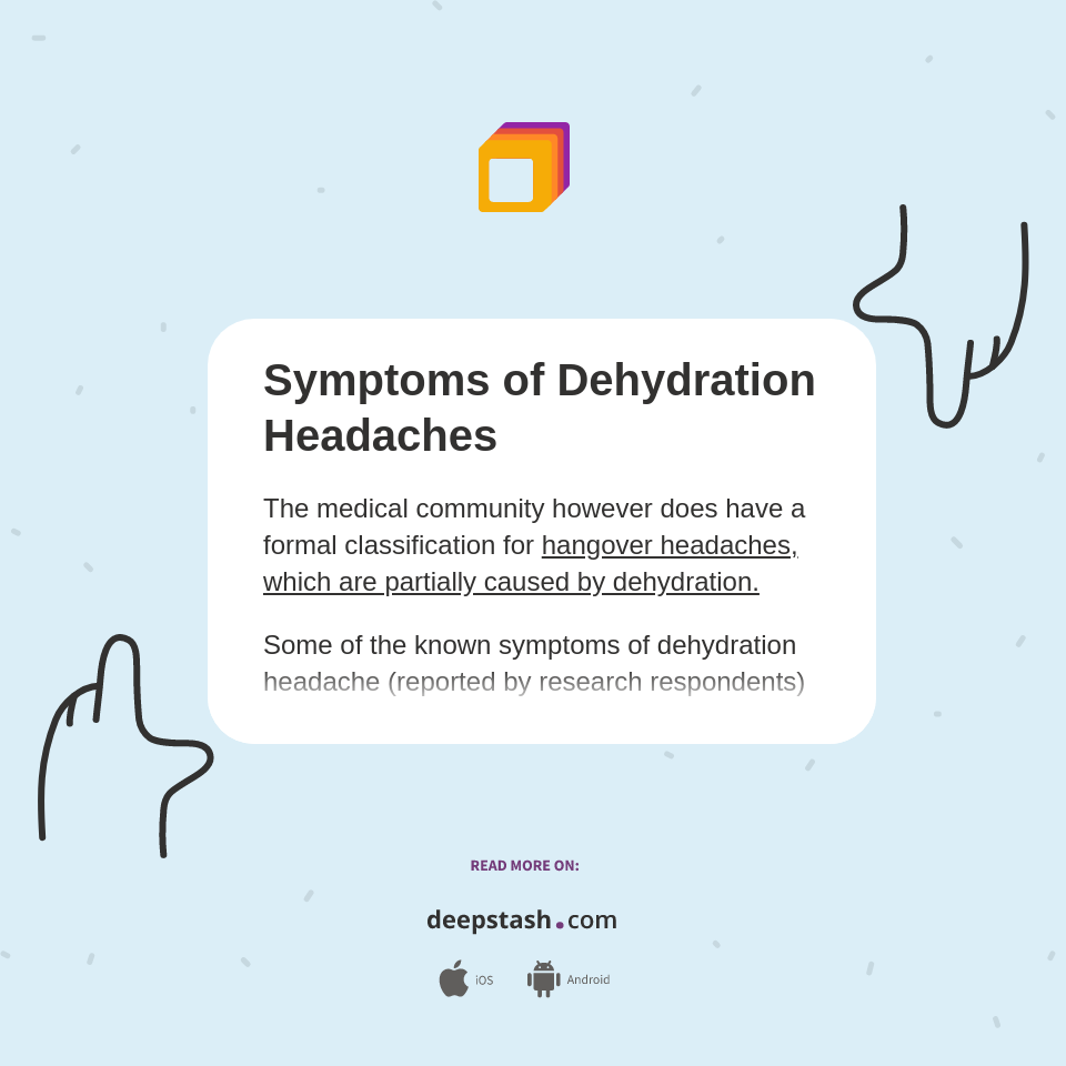 Symptoms of Dehydration Headaches - Deepstash