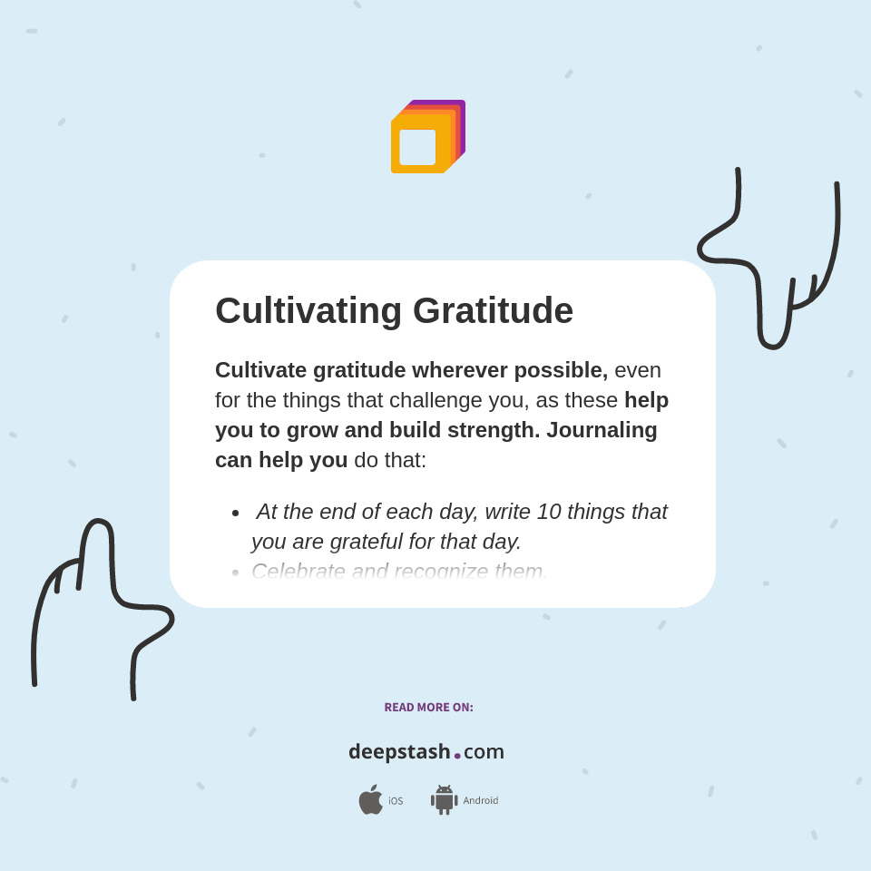 Cultivating Gratitude - Deepstash