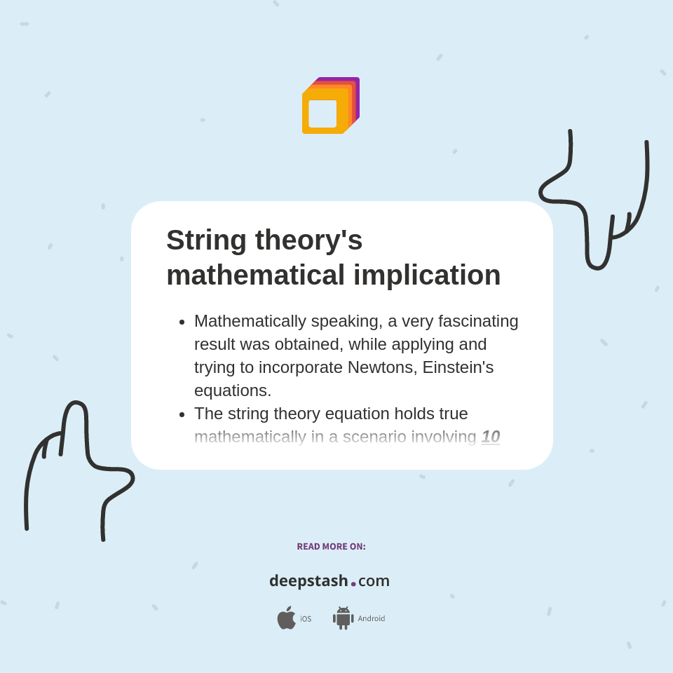 String theory's mathematical implication - Deepstash
