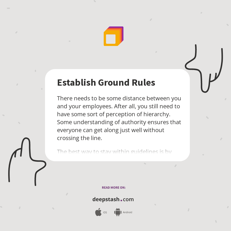 Establish Ground Rules - Deepstash