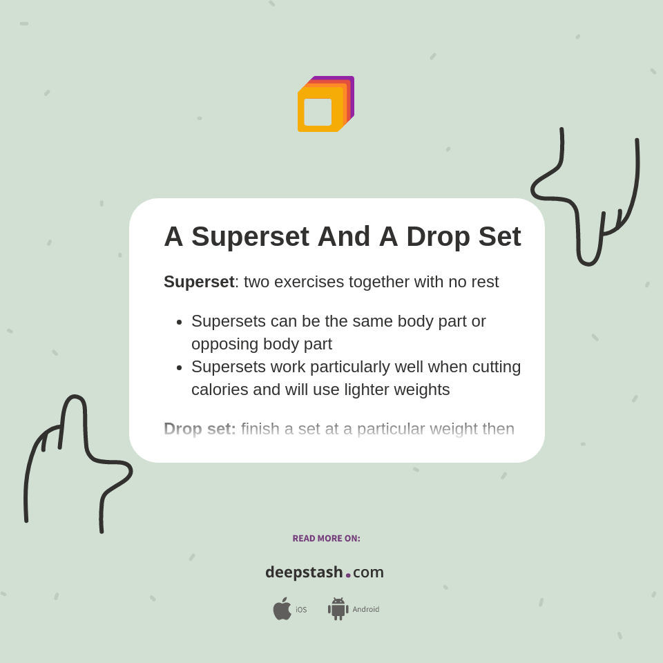 A Superset And A Drop Set - Deepstash